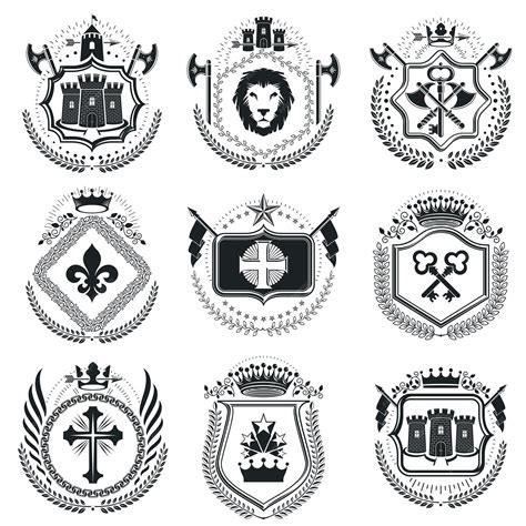 Premium Vector Classy Emblems Vector Heraldic Coat Of Arms Vintage