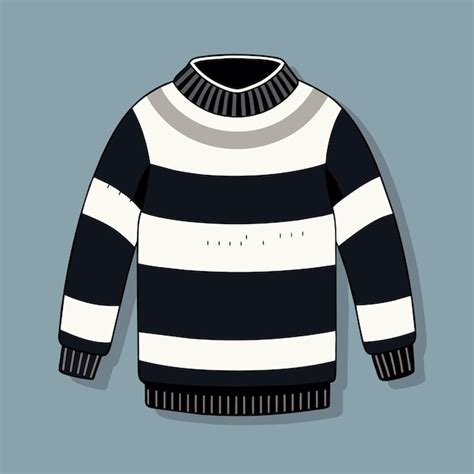 Pullover Blanco Y Negro Ligero De Punto Con Textura De Primer Plano