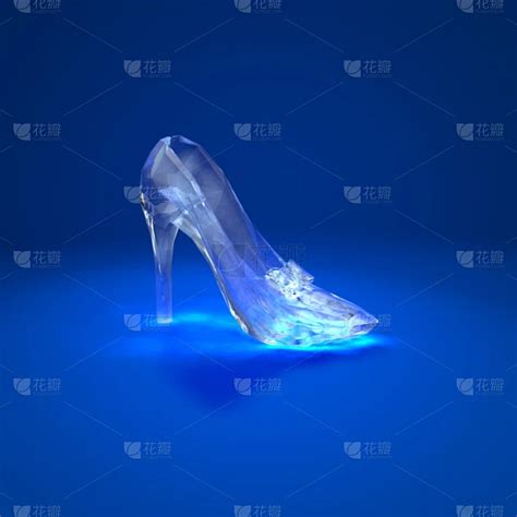拖鞋水晶公主绘画插图高跟鞋童话故事成年的一个物体闪亮的女人素材 花瓣网
