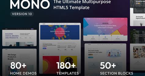 Mono Multi Purpose Html5 Template Site Templates Ft Agency And Corporate Envato