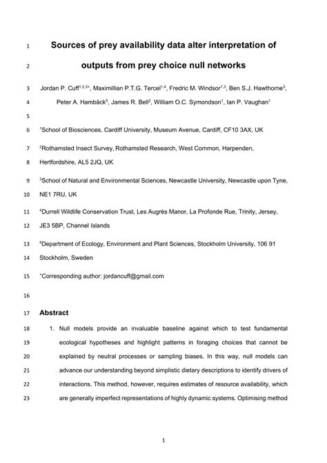 pdf sources of prey availability data alter interpretation of outputs