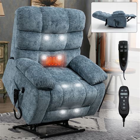 Lift Recliner Chair Heat Massage Dual Motor Infinite Position Up To 350