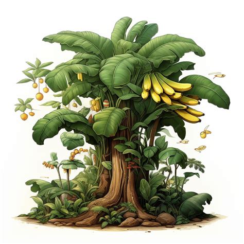 Premium Photo The Banana Tree Illustration Logo Is Very Detailed