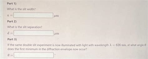 Solved Figure Interference Pattern For Two Finite Slits Chegg