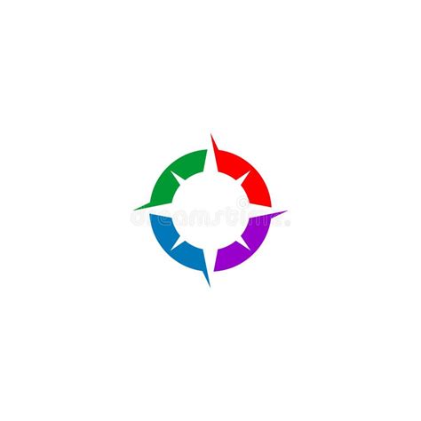 Compass Logo Design Colorful Logo Circle Design Stock Vector