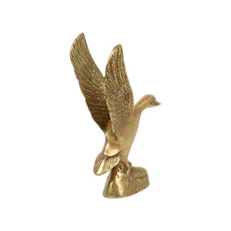Bekijk Gouden Opvliegende Messing Eend Hollywood Regency Vintage Koper 18cm Op Reliving 🤩