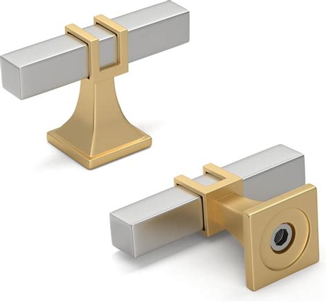 Homdiy 12 Pack Cabinet Knobs Brushed Nickel And Gold Drawer Knobs Silver And Gold Cabinet