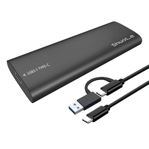 Husxh M 2 Nvme Ngff External Ssd Case Ngff Sata Solid State Drive Enclosure Usb3 1 Type C