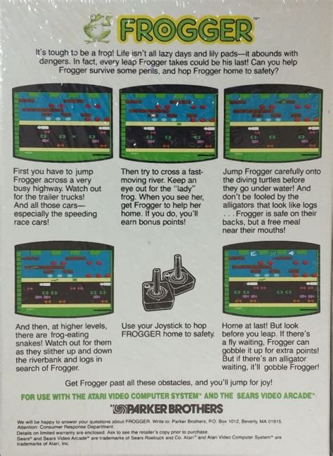 Atari 2600 Vcs Frogger Scans Dump Download Screenshots Ads