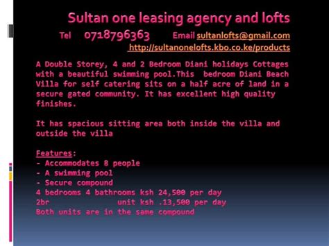 Diani Villas Holiday Homes Kenya Ppsx Africa Travel Travel Locations