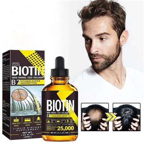 Liquid Biotin And Collagen Hair Growth Drops 25 000mcg Unisex Hair Growth H4 O1v2 Eur 5 69