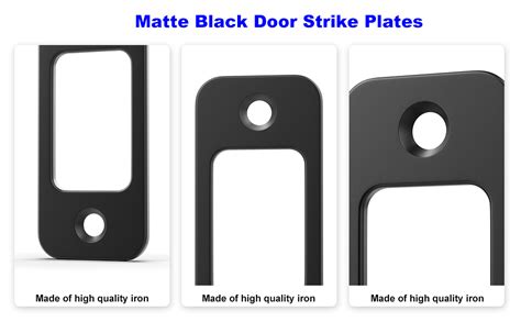 Black Deadbolt Strike Plate Lock Strike Plate For Exterior Doors 1 X