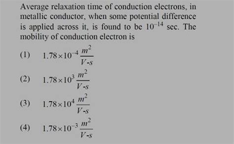 Average Relaxation Time Of Conduction Electrons In Metallic Conductor W