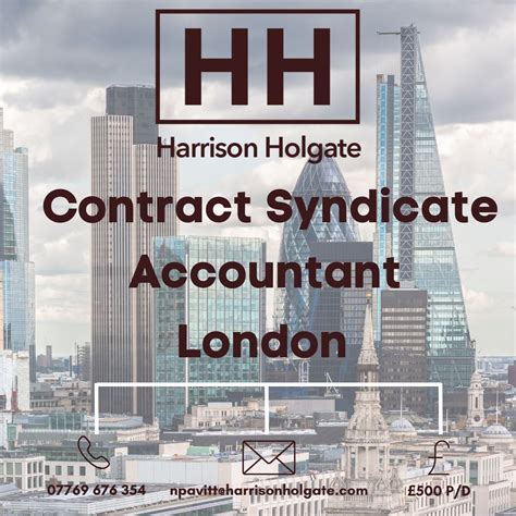 🌟 New Contract Syndicate Accountant Opportunity Available 🌟 Up To £500
