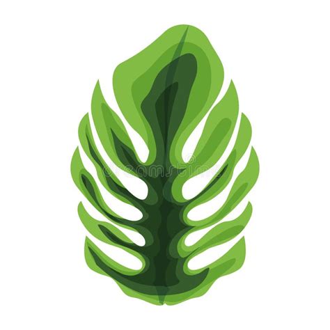 Green Leaf With Irregular Form Stock Vector Illustration Of Ecology