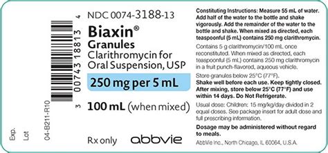 Biaxin Fda Prescribing Information Side Effects And Uses