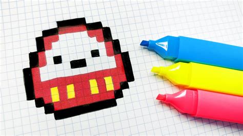 Handmade Pixel Art How To Draw A Daruma Pixelart Youtube
