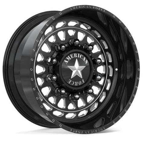 American Force Plex Ssbr 6n25 24x11 0mm Gloss Black With Milled Spoke