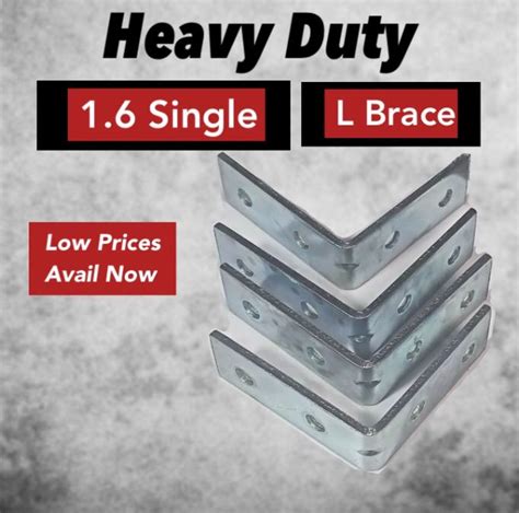 4 Pcs 1 6 Inch Single Size Metal Heavy Duty L Shape Steel Bracket Free Screws Corner Angle