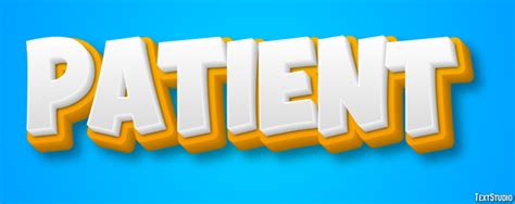 Patient Text Effect And Logo Design Word