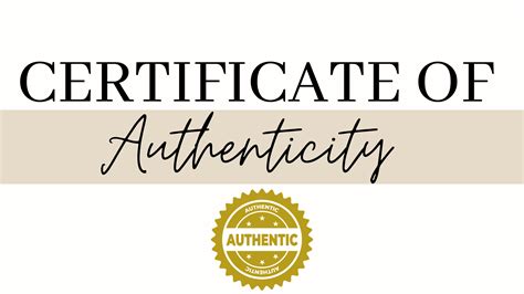 Certificate Of Authenticity Number At Brian Bauer Blog