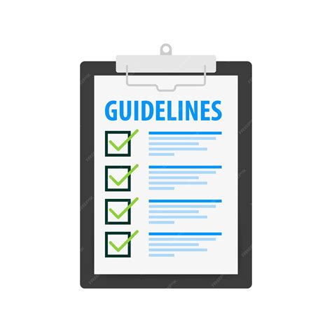 Guidelines Document Business Guide Standard Vector Illustration