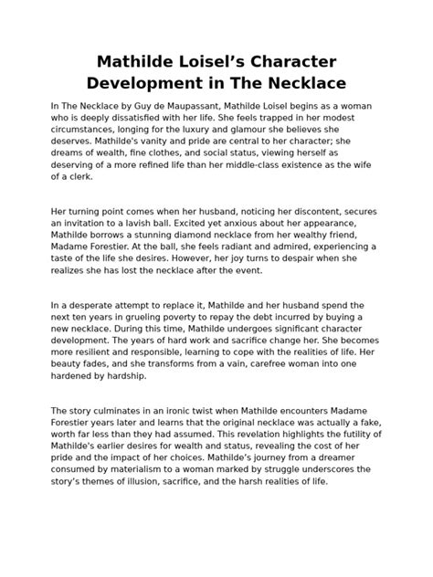 Mathilde Loisel Pdf