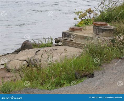 Abandoned Sewer Open Dangerous Hatch In The Ground Royalty Free Stock