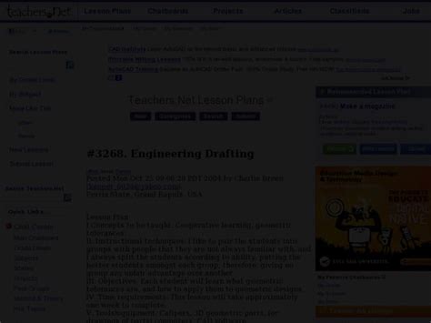 Engineering Drafting Lesson Plan For 12th Grade Lesson Planet