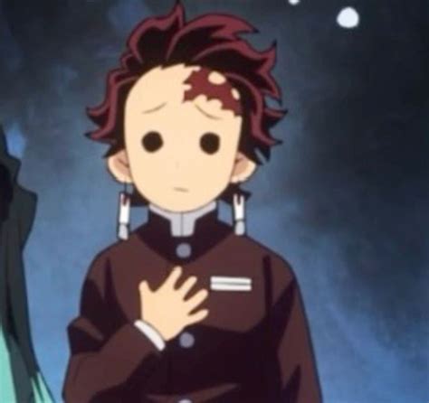 Beloved Anime Character With Red Hair Tanjiro Thinking Face Demon