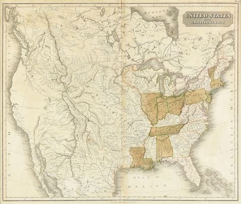Lot An American Expansion Map United States And Additions 1820