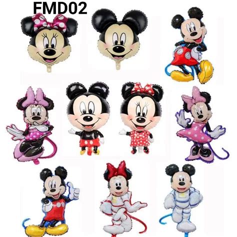 Jual Fmd02 Balon Foil Karakter Mickey Mouse Minnie Mouse Balon Foil Aneka Bentuk Papaya Balon