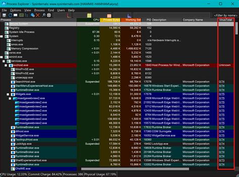 Process Explorer From Windows Sysinternals Suite Includes Virus Total And It Is Super Powerful