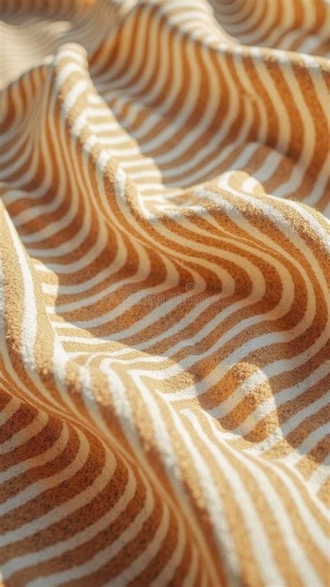 Textured Waves Of Striped Fabric In Warm Light Stock Image Image Of