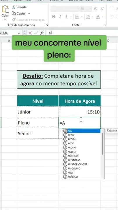 Excel E Planilhas 0801 Shorts Excel Microsoftexcel Tutorial Excelbr Microsoftoffice