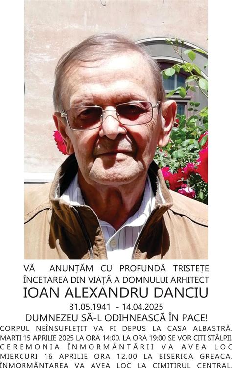 In Memorian Ioan Alexandru Danciu 1941 2025 Uar
