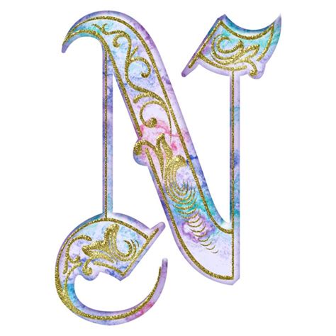Buchstabe Letter N Монограмма Алфавит Каллиграфический алфавит