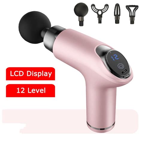 Portable Lcd Massage Gun Eilctric Mini Handheld Percussion Pistol