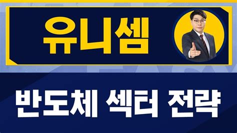 하락한 반도체 섹터 전망과 전략 유니셈 YouTube