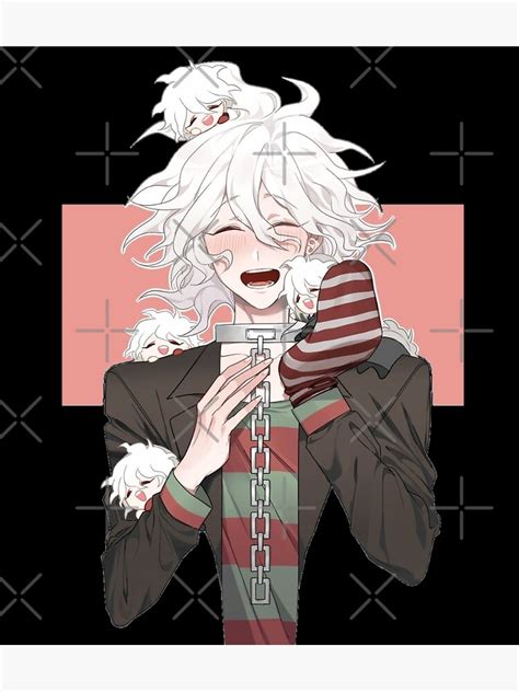 Nagito Komaeda Danganronpa Anime Poster For Sale By Anime Nez Redbubble