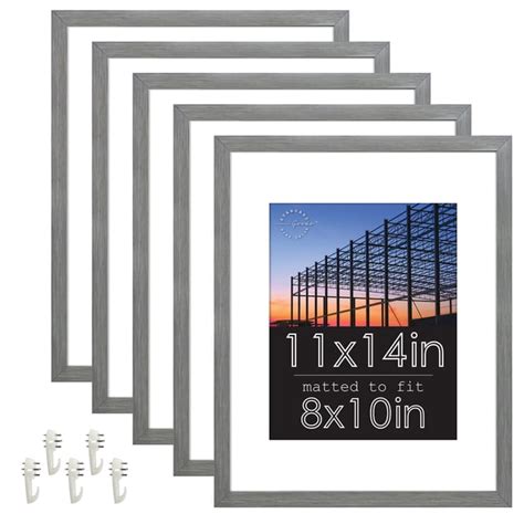 Standard Goods Home Decor 11x14 Grey Picture Frame 5 Pack For Wall