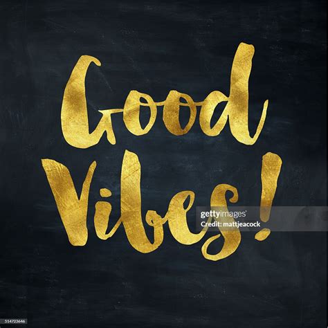 Gold Foil Good Vibes Message High Res Vector Graphic Getty Images