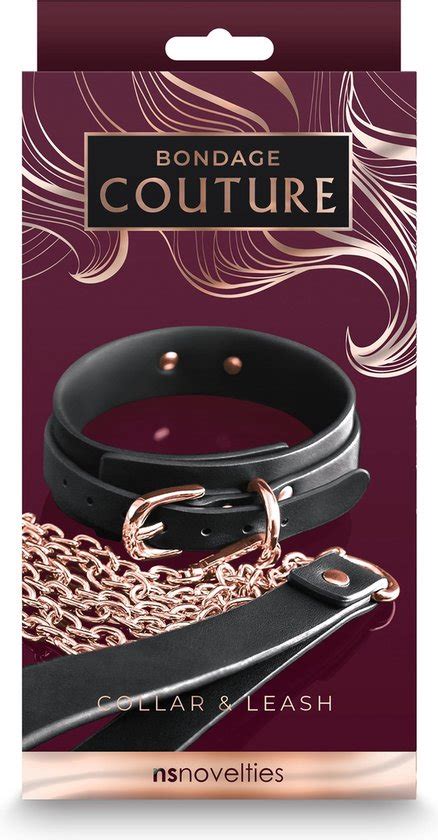 Bondage Set Bondage Couture Collar Laisse Zwart