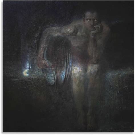 Franz Von Stuck Lucifer Poster Decorative Painting Canvas