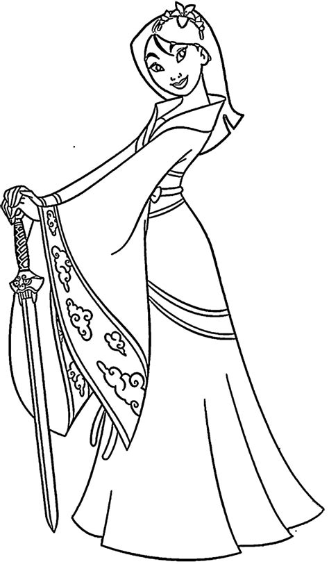 Dibujos Para Colorear De Mulan Disney