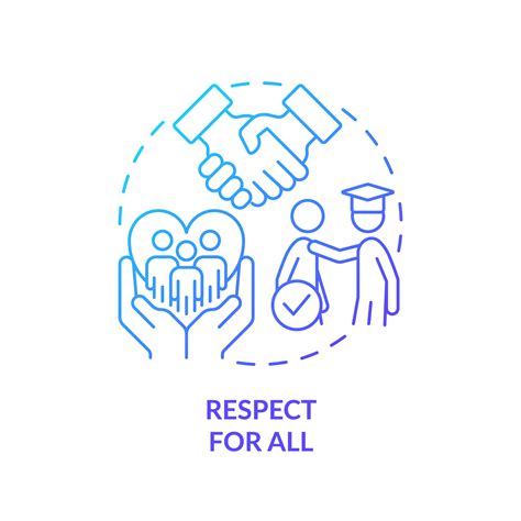 Respect For All Blue Gradient Concept Icon Understanding Diversity