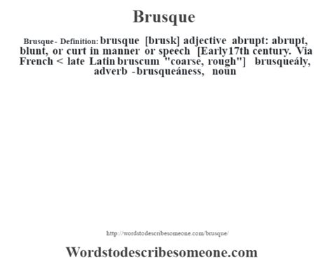 Brusque Example Sentence At Murray Baxter Blog