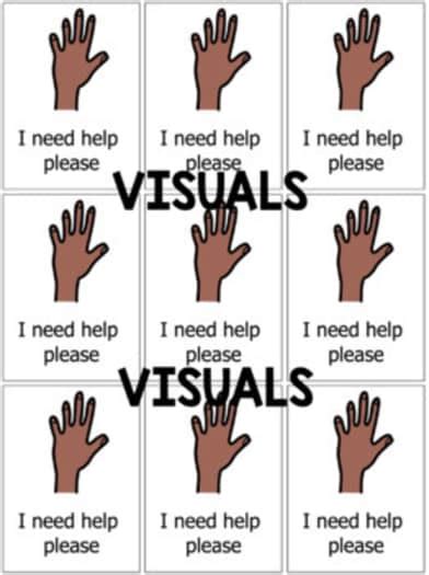 Visual Help Card For Autism And Special Education By Teaching With Tan