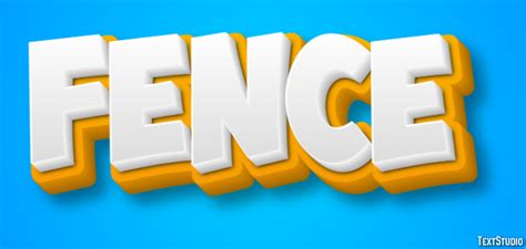 Fence Text Effect And Logo Design Word