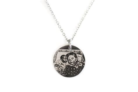 Engraved Photo Necklace